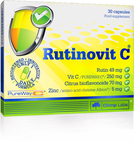 Rutinovit C 30 capsules with 250 mg vitamin C, Rutin (vitamin P) and ...
