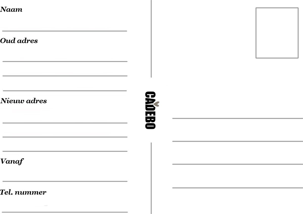 Adreswijziging - Verhuiskaarten - A6 - kaartenset van 12 stuks - Briefkaarten - Gratis... | bol