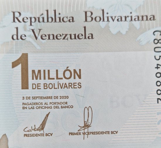 1 miljoen Bolivar Venezuela Inflatie Verzamelbiljet | bol.com