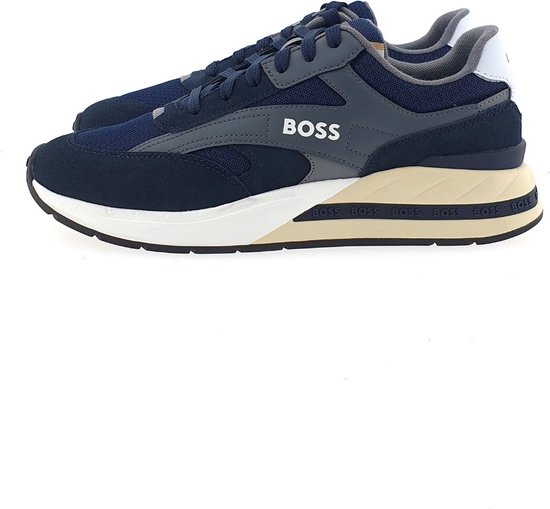 Boss Kurt Runn Lage sneakers - Heren - Blauw - Maat 41 | bol.com