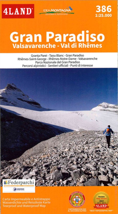 Gran Paradiso - Valsavarenche-Val di Rhêmes wandelkaart 1:25.000 (386 ...