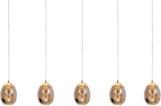 Hanglamp Highlight Golden Egg - Incl. Geïntegreerde LED- Lengte: 108 cm - Zwart | bol