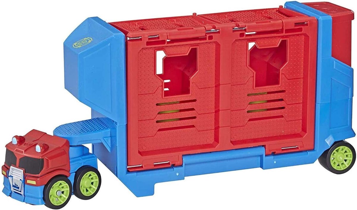Transformers Rescue Bots Flip Racers Optimus Prime Launcher Trailer ...