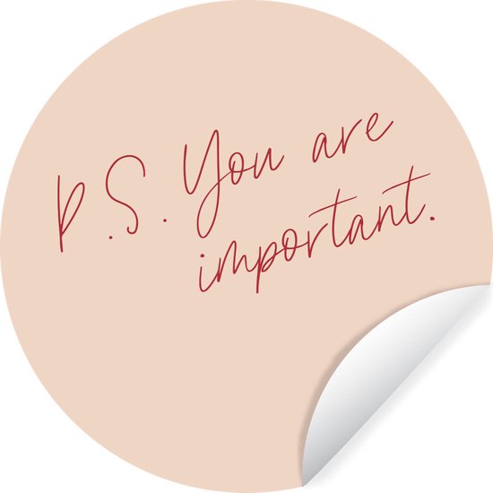 WallCircle - Muurstickers - Behangcirkel - Tekst - P.S. you are ...