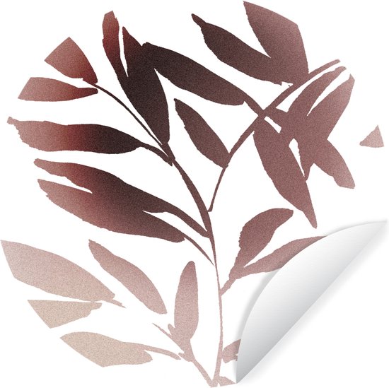 WallCircle - Muurstickers - Behangcirkel - Bladeren - Design - Abstract - 80x80 cm -... | bol