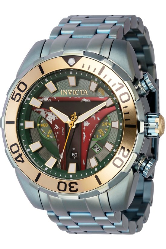 Invicta Star Wars - Boba Fett 43584 Quartz Herenhorloge - 50mm | bol.com