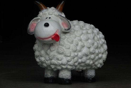 Vrolijke Racka - polystone - wit - schaap met hoorns | bol.com