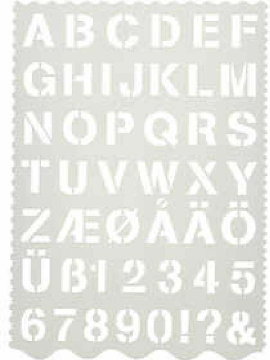 Lettersjablonen - Sjabloon met letters en cijfers - Alfabet - ABC ...
