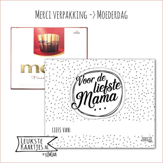 Kaartkadootje Merci -> Moederdag – No:05 (Merci Chocolade - Voor de ...