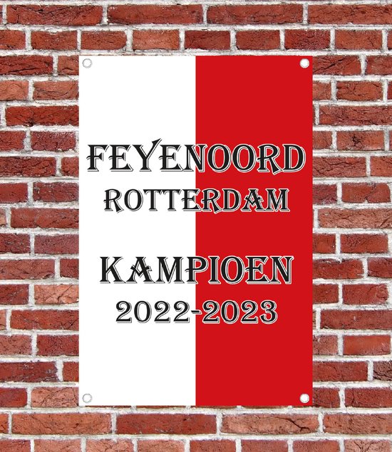 Tuinposter Feyenoord kampioen 2022-2023 70x100 cm - Poster Feyenoord ...