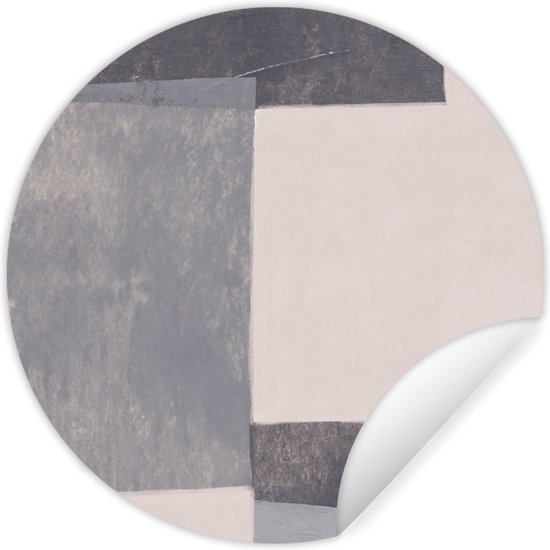 WallCircle - Muurstickers - Behangcirkel - Geometrie - Vormen - Grijs - Kubus -... | bol