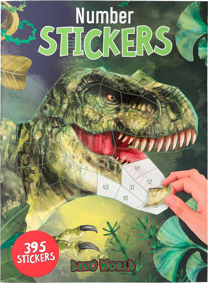 Depesche - Dino World Number Sticker - stickerboek | bol.com