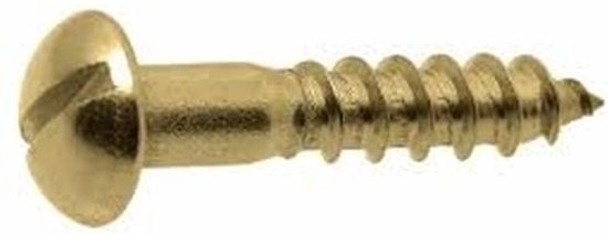 Houtschroef messing 4.0x30 mm rondkop ( a 200 st ) | bol
