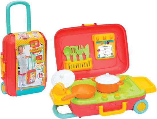 Candy & Ken Kookgerei Trolley - 15 Delig - Kitchen Trolley - Oranje | bol