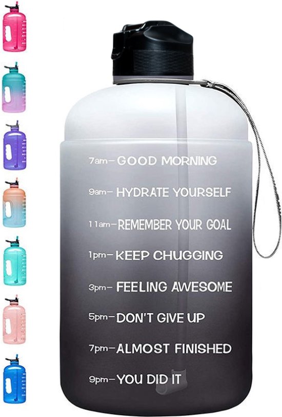 Quality Needz - Bidon - 2 Liter - Bidon Met Rietje - Stevig Handvat ...