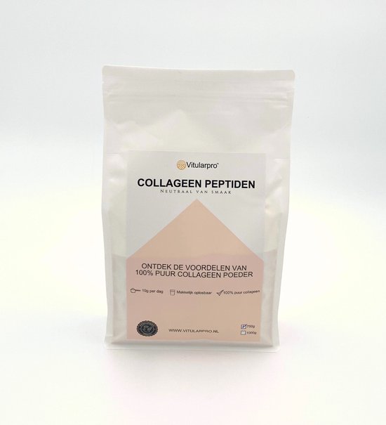 Collageen poeder - 750 gram - 100% puur runder collageen - gehydrolyseerd - neutraal... | bol.com