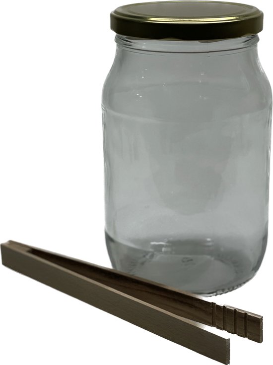 Glazenpot 1.7 liter inclusief houten tang - weckpot - inmaakpot | bol