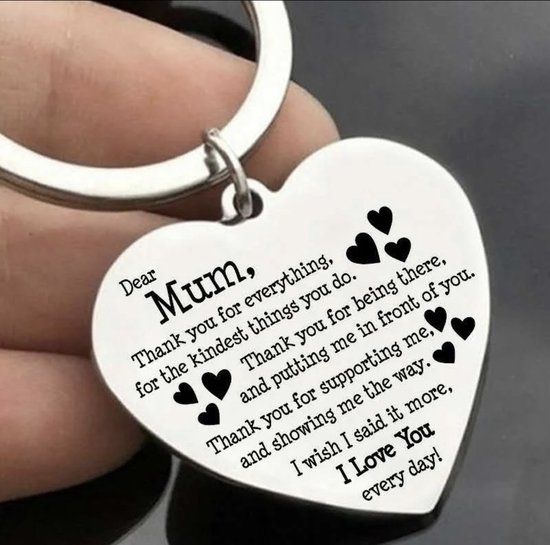 Sleutelhanger - moederdag - moeder - liefde - lieve tekst | bol