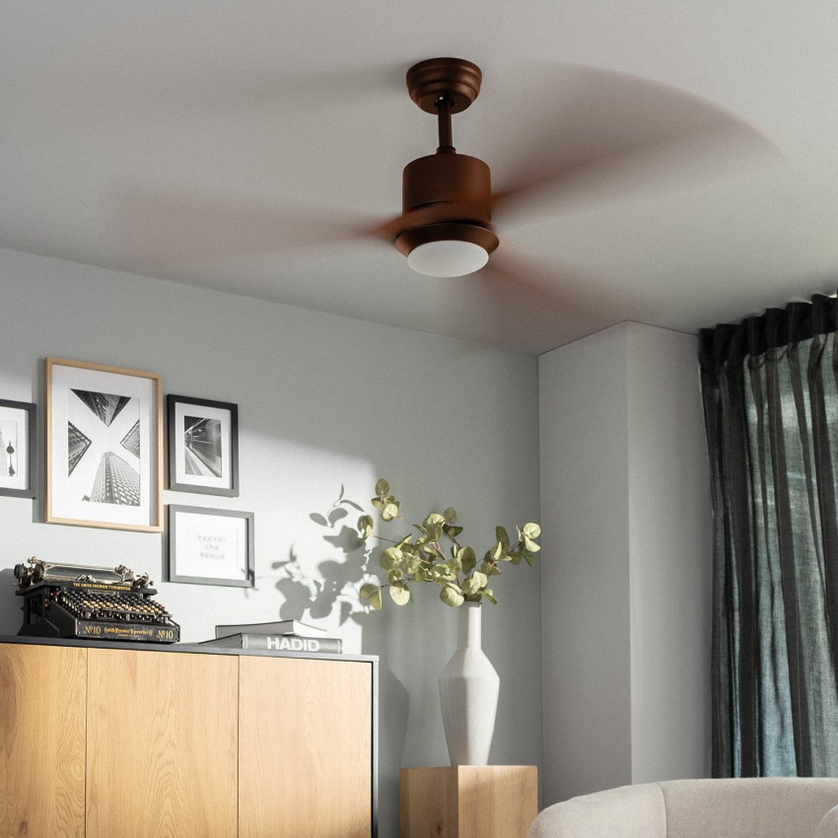 Plafondventilator met lamp - ventilator - Ø132cm- 6 snelheden ...