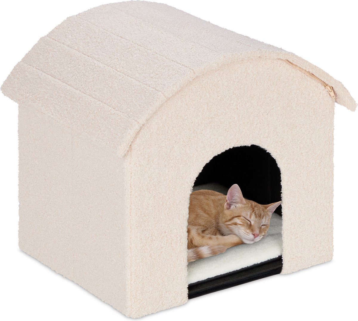 Relaxdays kattenhuis binnen - inklapbaar kattenholletje - kattenmeubel ...
