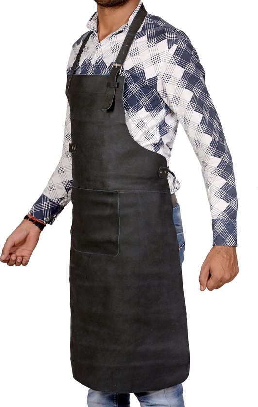 BBQ Schort Leer - Echt Leder - Barbecue - Kookschort Grill - 85x65 cm ...