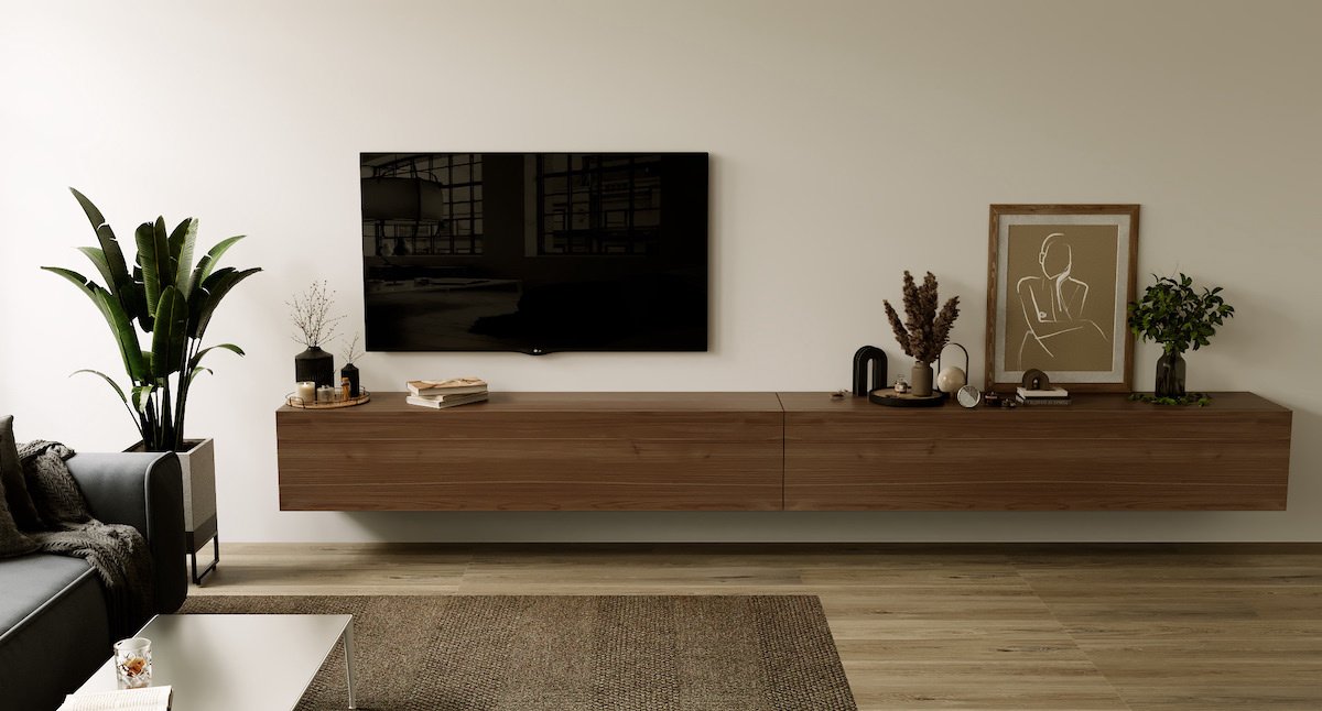 Nova Design Credenza 276 cm Walnoot TV Wandmeubel | bol