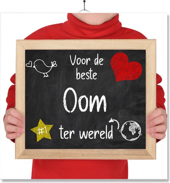 Tegel Met Opdruk | Verjaardag kado | Toilet WC | Voor de beste oom ter wereld | bol