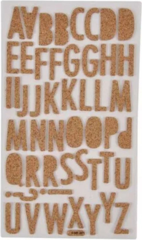 Kurk Alfabet Stickers - Stickers Alphabet Kurk | bol