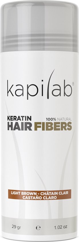 Kapilab Hair Fibers Lichtbruin - Keratine haarvezels verbergen haaruitval - Direct... | bol