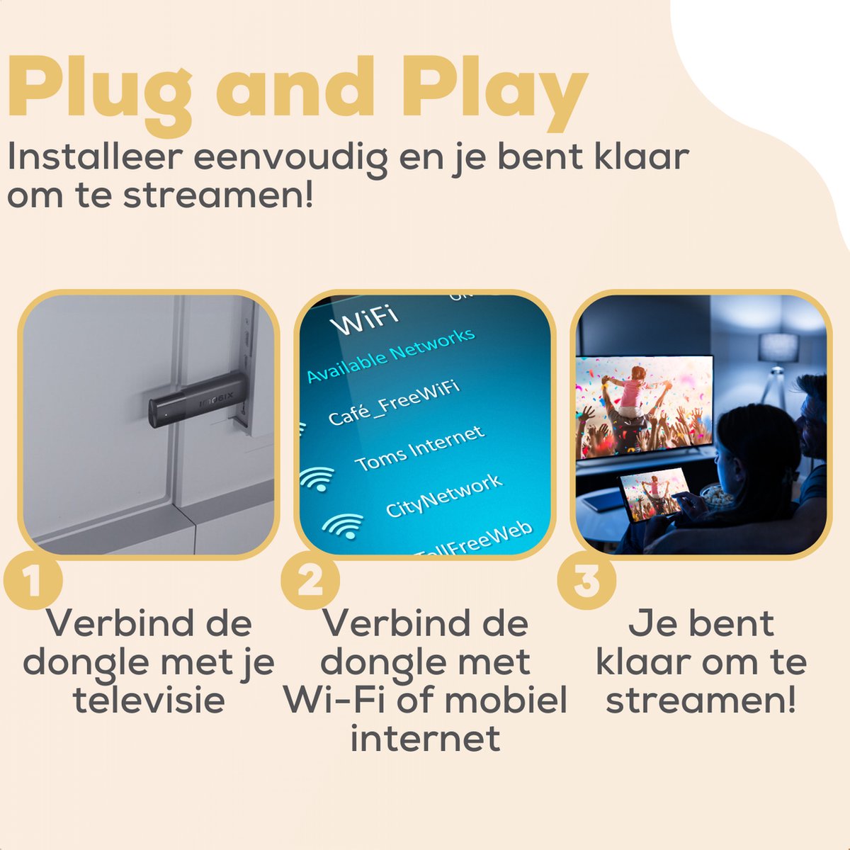 Android TV Box - Dongel voor TV - Plug&Play - 4K - Zwart | bol