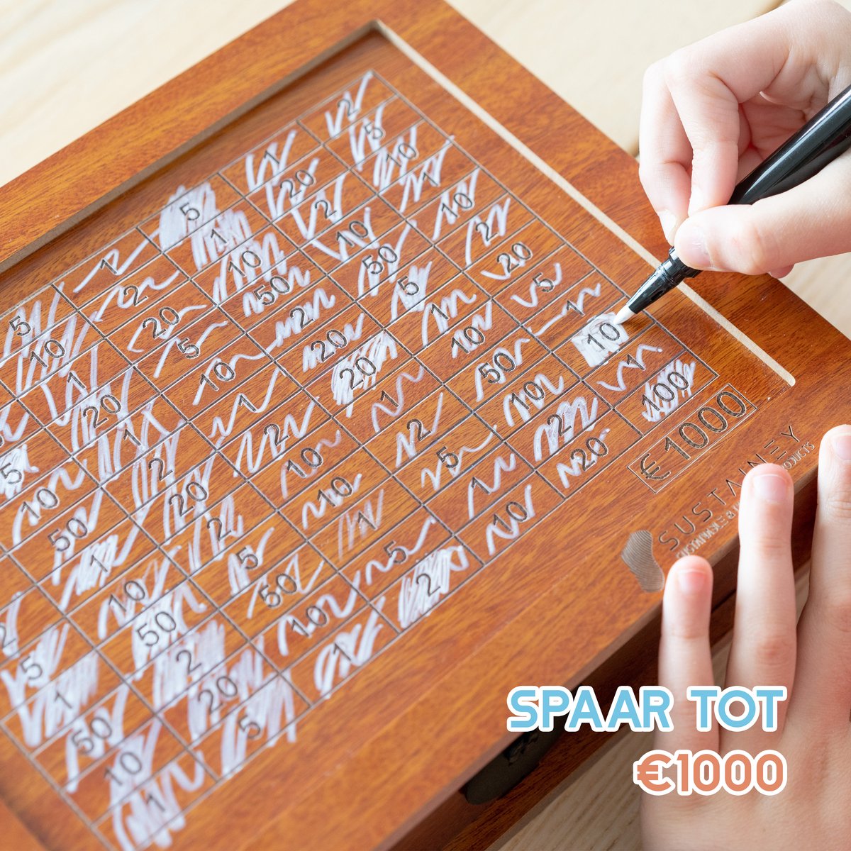 Sustainey® Spaarpot - Leerzame spaarpot kinderen - Spaarpot Volwassenen ...