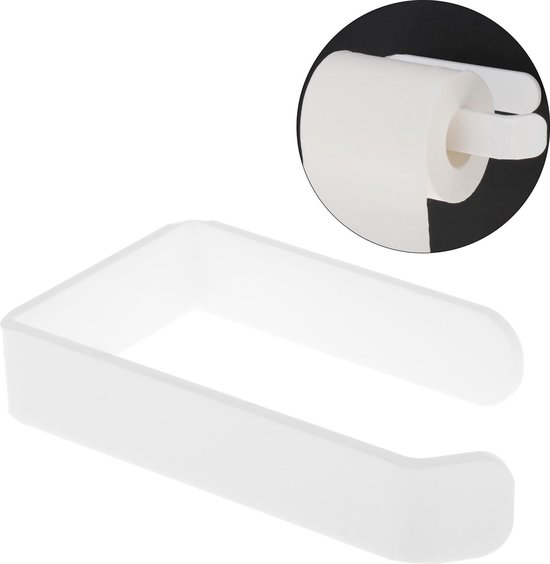 Toiletrolhouder - Zelfklevend - WC Rolhouder Wit zonder Boren ...