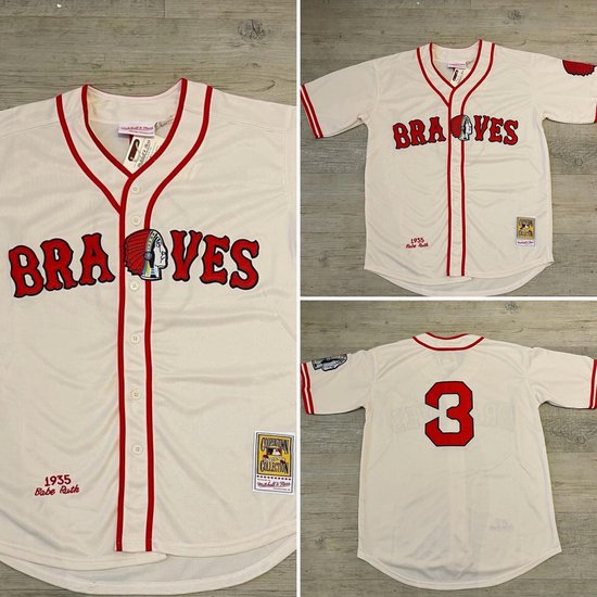 Atlanta Braves Baseball Jersey #3 Baby Ruth Creem Size M | bol.com