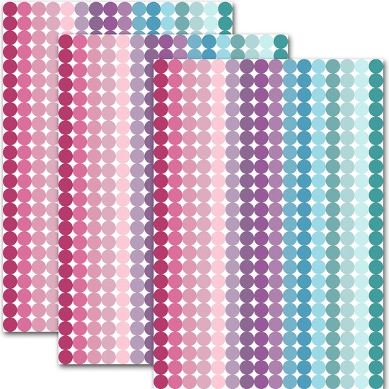 Stippen Stickers We Go Together - 1104 Stickers - 3 Grote Stickervellen ...