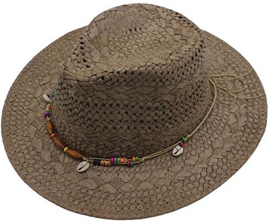 Zonnehoed Strandhoed Deukhoed Effen Bruin | bol.com