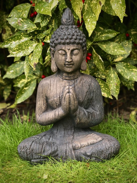 Boeddha zittend 3 ass Biddend 50 cm hoog - fibreclay - cement - beeld ...