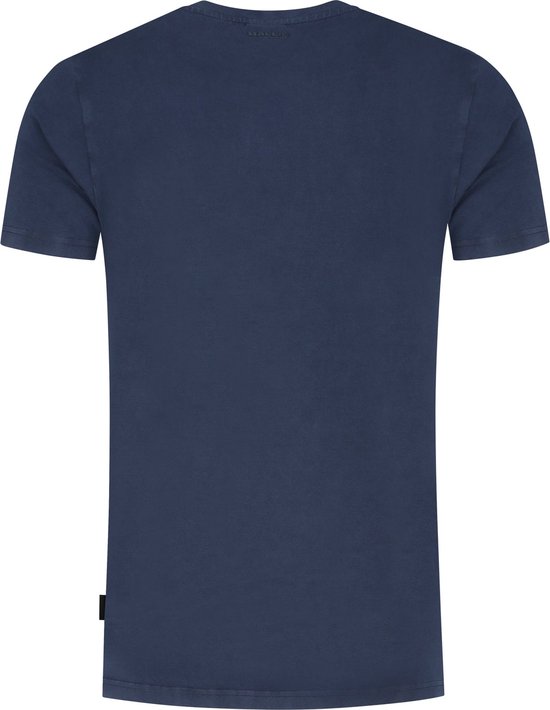 Ballin Amsterdam - Heren Slim Fit T-shirt - Blauw - Maat S | bol.com