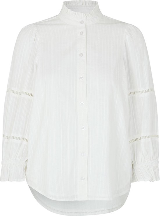 Witte blouse met pofmouw Calaris - mbyM | bol.com
