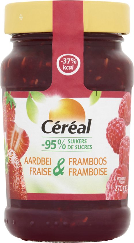 Céréal Jam Aardbei & Framboos 270 gr | bol