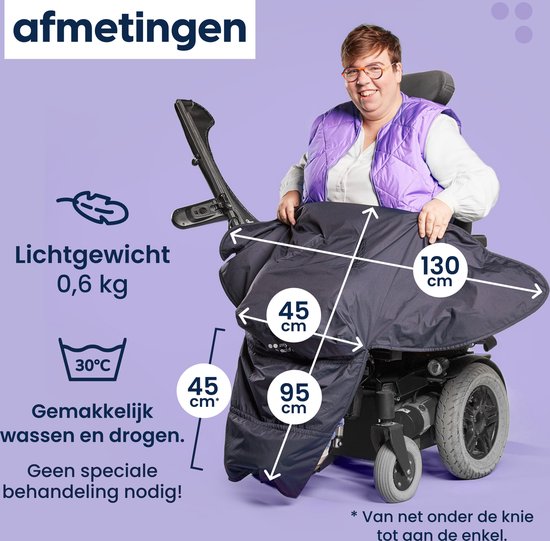 MyBlanket L/XL, wind- en waterdicht rolstoeldeken, snel geplaatst ...