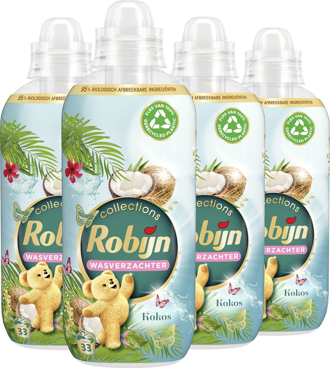 Robijn Collections Kokos Wasverzachter - 4 x 33 wasbeurten ...
