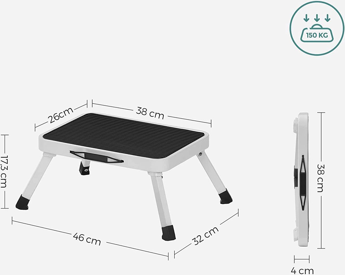 Opstapje - Inklapbaar Opstapkrukje - Opklapbaar - Opstap Staal - Max ...