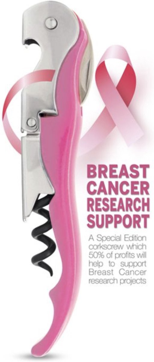 Pulltex Pulltaps Rosé Pink Kurkentrekker - Borstkanker onderzoek support - Verwijder... | bol.com