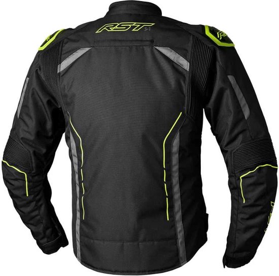 RST S-1 Ce Mens Textile Jacket Black Grey Flo Yellow 44 - Maat - Jas | bol