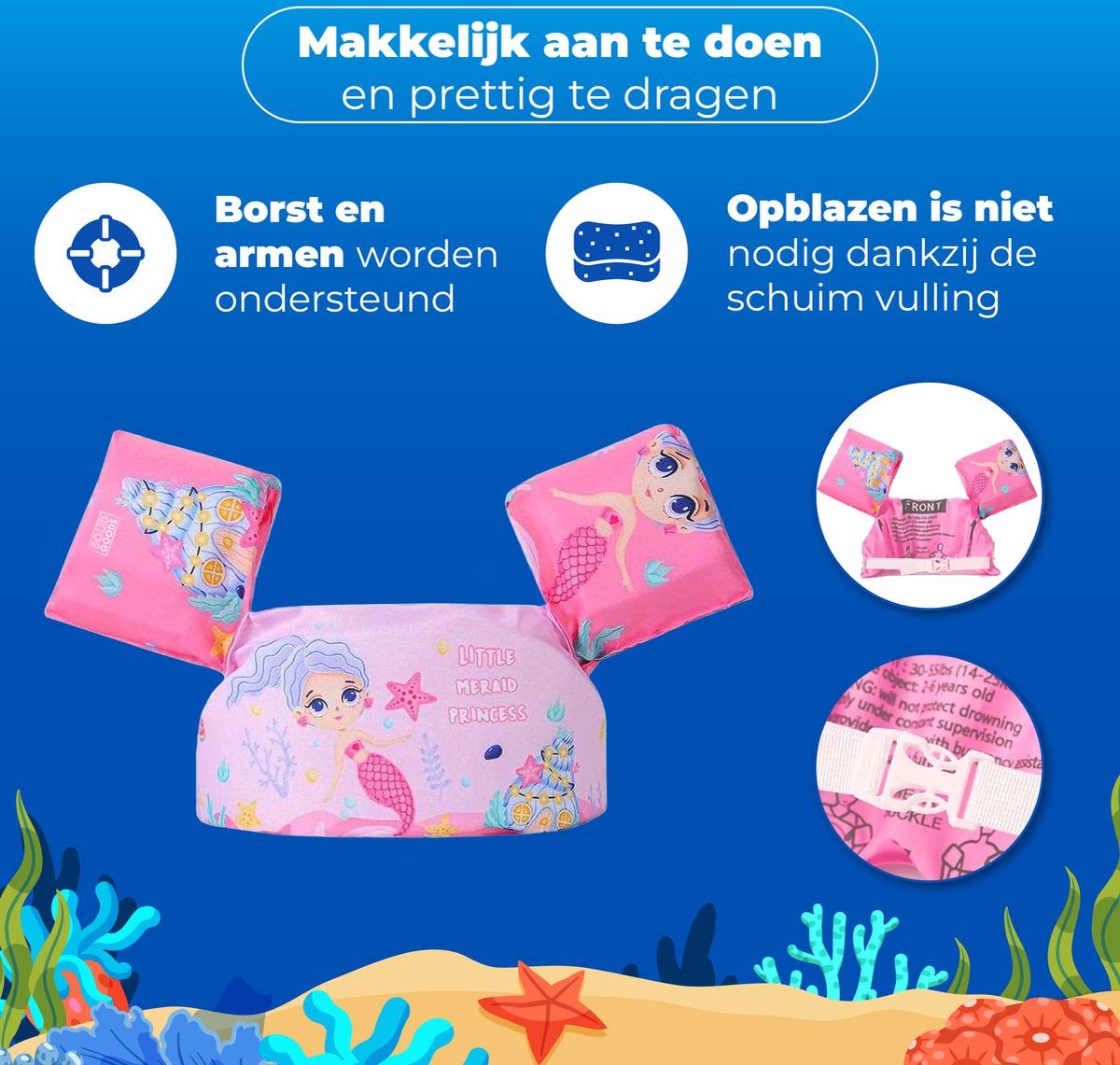 Zwemvest kinderen - Puddle Jumper Deluxe - Little Princess - 14 tot ...