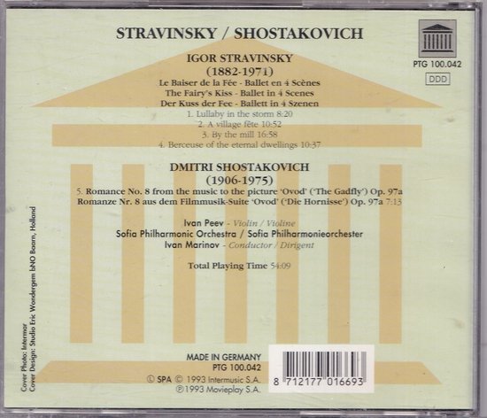 The Fairy's Kiss, Romance no. 8 from The Gadfly - Igor Stravinsky, Dmitri Shostakovich... | bol