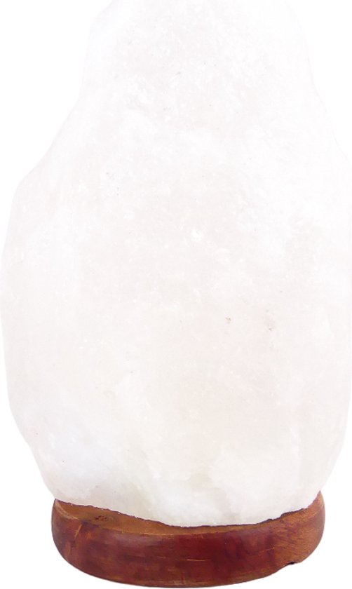 Zoutlamp met DIMMER Wit 2 tot 4kg - Witte Zoutsteen Lamp van zout uit ...