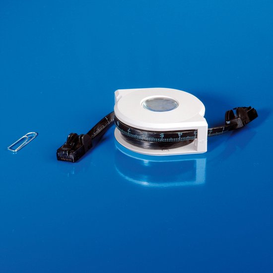 ROLINE patchkabel Cat.5e (Klasse D) UTP, Met oprol mechanisme, zwart, 2 ...