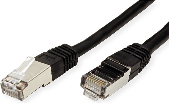 Câble patch S/FTP (PiMF) confectionné, Cat.6 noir 2,0 m | bol