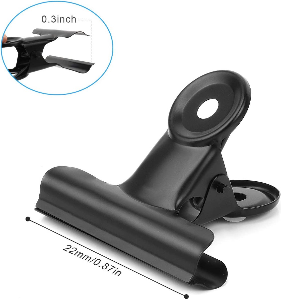 30 Stuks - Bulldog Clips - 2.2 cm - Paperclips - Metalen Knijpers ...